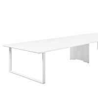 China Steel Office Meeting Table Modern Conference Desk E0 MFC Material Custom Sizes ISO9001 Certified for sale
