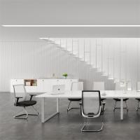 China Steel Office Meeting Table Modern Conference Desk E0 MFC Material Custom Sizes ISO9001 Certified for sale