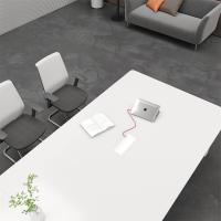 China Steel Office Meeting Table Modern Conference Desk E0 MFC Material Custom Sizes ISO9001 Certified for sale