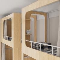 China Military Bunk Bed with Storage Cabinet Wood 4600x900x2400mm | ISO9001 Certified | Customizable Design for sale