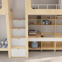 China Military Bunk Bed with Storage Cabinet Wood 4600x900x2400mm | ISO9001 Certified | Customizable Design for sale
