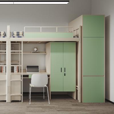 China Children's Bunk Bed with Desk 4000×900×2120mm - School Furniture with 12mm Splints & 5cm Mattresses for sale