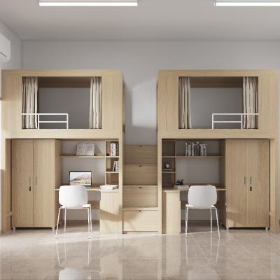 China Modern Children Bunk Bed with Stairs and Storage 4600x900x2400mm 5cm Mattress for sale