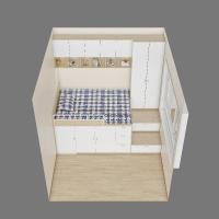 China Custom Loft House Treehouse Bunk Bed with Slide-Out Support 2000x1200x2120mm | 12mm Splints for sale
