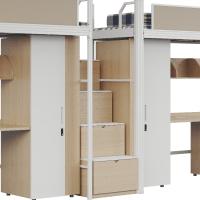 China 4600mm Capsule Bunk Bed with Storage & Stairs - 5cm Mattress for Student Apartments & Hostels for sale