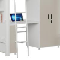 China School Metal Single Student Apartment Bed 1980×900×2400mm with 5cm Mattress and 12mm Splints for sale