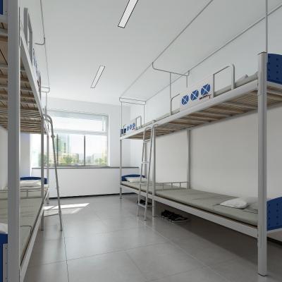 China Metal Dormitory Bunk Bed 4000x900x2120mm with 5cm Mattress for Student Accommodation for sale