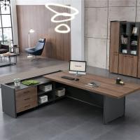 China Modern 4-Person Executive Office Workstation Desk 3600×1200mm or 4200×1400mm with Storage Cabinet for sale