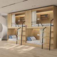 China Custom Double-Decker Bunk Bed 2000×900×2400mm with 12mm Splints for Modern Apartments and Hostels for sale