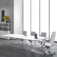 China Modern Snow White Metal Conference Table 3000×1400×760mm with 36 Color Options and Custom Sizes for sale