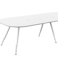 China Modern Snow White Metal Conference Table 3000×1400×760mm with 36 Color Options and Custom Sizes for sale