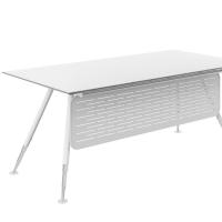 China Modern Executive Office Desk 1800-2200mm Width with Metal Frame 450lb Capacity Snow White Finish for sale