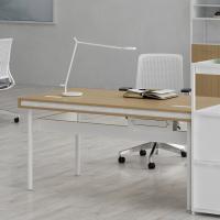 China Modern 4-Person Office Workstation Desk 1600x1460mm with 450lb Capacity and Storage Cabinet for sale