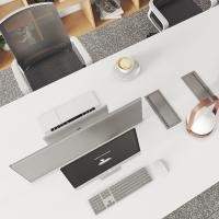 China E0 Class Particleboard Modern Office Desk 2400/2800x1200mm with 450lb Capacity and Storage Cabinet for sale