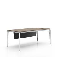 China Modern 4-Person Office Workstation Table with Front Privacy Baffle - 450lb Capacity, 2000/1800/1600mm Width Options for sale