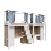 China Full Size Black Metal Bunk Bed with Storage Ladder & Cabinets - 4600x900x2100mm, 5cm Mattress for sale