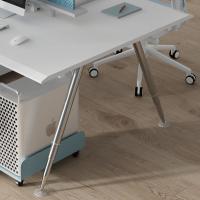 China 4 Person Modern Office Desk with Storage Cabinet 2400x1180x1050mm Customizable for sale