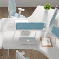 China Modern 6-Seater Office Workstation Desk with Screen Divider 1200x600mm Customizable for sale
