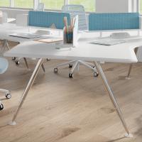 China Modern 6-Seater Office Workstation Desk with Screen Divider 1200x600mm Customizable for sale