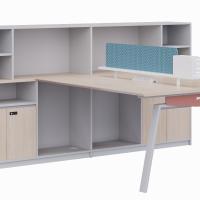 China Two-Person Staff Desk Partition Separated for sale