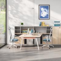 China Two-Person Staff Desk Partition Separated for sale