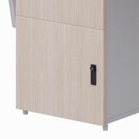 China Customizable 4 Person Office Desk with File Cabinet Lock 2400x1200mm for sale