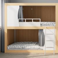 China Twin Steel and Wood Bunk Bed 2000×900×1900mm with 12mm Splints for Dormitory and Loft Apartments for sale