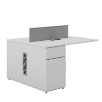 China Modern 4-Person Office Desk with 450lb Capacity, 1200×1200mm Workspace and Storage Cabinets for sale