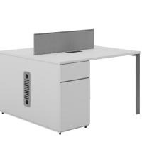 China Modern 4-Person Office Desk with 450lb Capacity, 1200×1200mm Workspace and Storage Cabinets for sale