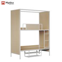 China Metal Dormitory Bunk Bed 4000x900x2400mm with 12mm Splints and 5cm Mattresses for Office Furniture for sale