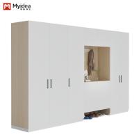 China White Storage Cabinet for Bunk Bed - Modern Office Furniture with P2/E0 Grade MFC Board and 3-Year Shelf Life for sale
