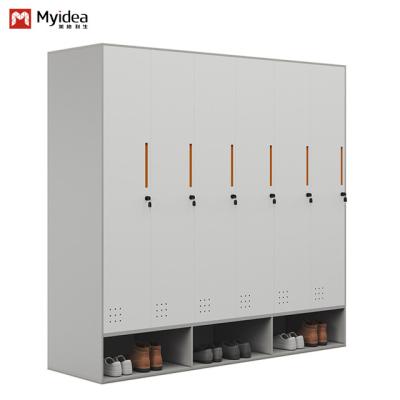 China White Storage Cabinet for Bunk Beds with P2/E0 Grade MFC Board and 3-Year Shelf Life - Customizable Dormitory Furniture for sale