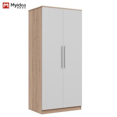 China Modern Simple Design Bedroom Wardrobe 800x550x1800mm with Hanging Rod Ample Storage Panel Wood Furniture Support Customization for sale