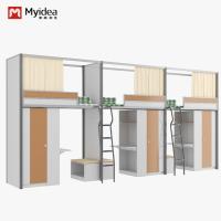 China Modern Student Apartment Bunk Bed with Wardrobe & Desk - 4600x900x2800mm, 5cm Mattress, ISO9001 Certified for sale