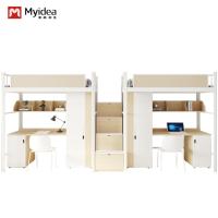 China Contemporary Bunk Bed with Desk for School Dormitory - 4600x900x2120mm with 5cm Mattress Support for sale