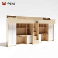 China 4600x900x2120mm Student Bunk Bed with Desk - 5cm Mattress & 12mm Splints for Dormitories for sale