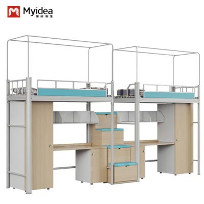 China Customizable Capsule Bunk Bed 4600x900x2120mm with Stairs and Curtain Frame for Hostel Accommodations for sale