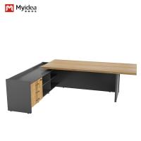 China Modern 4-Person Executive Office Workstation Desk 3600×1200mm or 4200×1400mm with Storage Cabinet for sale