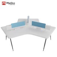 China Modern 6-Seater Office Workstation Desk with Screen Divider 1200x600mm Customizable for sale
