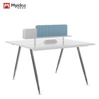 China 4 Person Modern Office Desk with Storage Cabinet 2400x1180x1050mm Customizable for sale