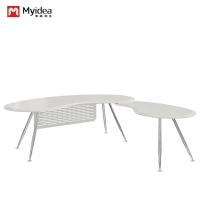 China Modern 4-Person Executive Office Workstation Desk 2200x1125mm with 450lb Capacity Metal Legs for sale