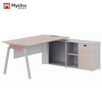 China Modern 4 Person Office Workstation Desk with Metal Legs - 1800/2000/2200mm Width, 450lb Capacity for sale