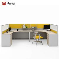 China L-Shaped Executive Workstation Desk 2450x2100mm with Storage Cabinet and 450lb Capacity - MG175 for sale