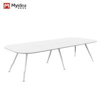 China Modern Snow White Metal Conference Table 3000×1400×760mm with 36 Color Options and Custom Sizes for sale