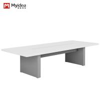 China Modern White Office Conference Table with E0 MFC Material | Custom Sizes Available | ISO9001 Certified for sale