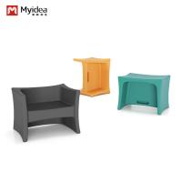China Customizable Music Room Student Stool 420x320x320mm with 5cm Mattress - Multi-functional Kindergarten Plastic Chair for sale