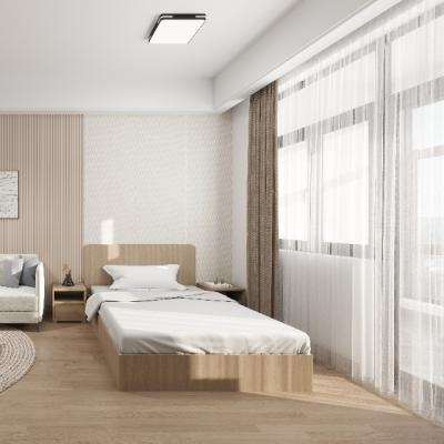 China Customizable Queen King Size Metal Platform Bed Frame for Hotels Apartments Homestays 2000x1200mm for sale