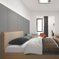China Modern Minimalist Wood Single Bed for Dormitory 2000x1200mm Without Mattress for sale