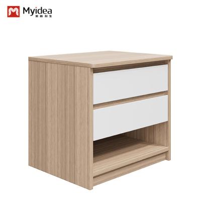China Modern Bedside Cabinet 400x400x450mm Storage for Bedroom Living Room White Black Dark Grey for sale