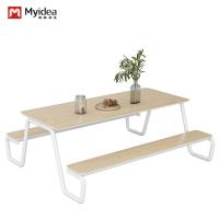 China Multifunctional Integrated Table and Chair Set for Restaurant Use 1200x600x750mm Customizable for sale